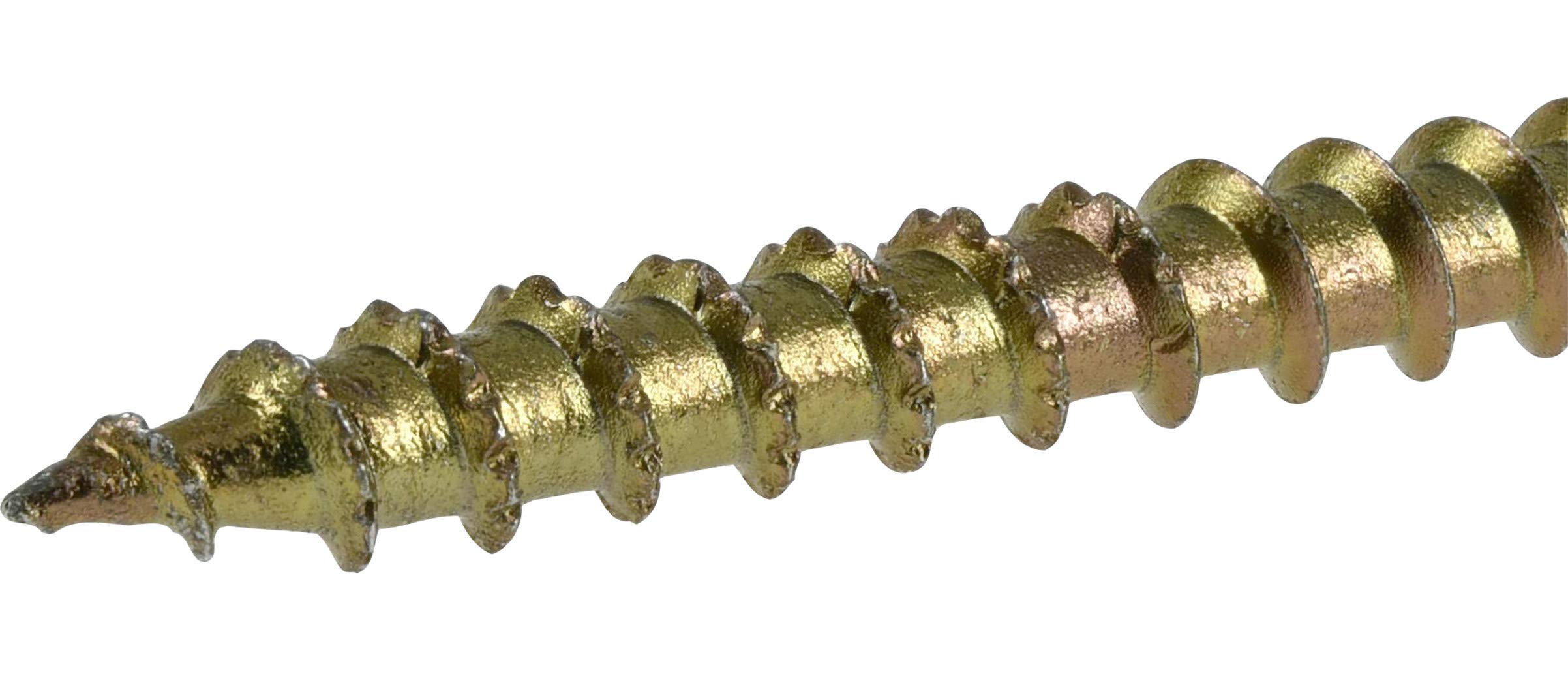 Power Pro 967770 Wood Screws, 9 x 3, Premium Star Drive Indoor Cabinet Screws, Gold Yellow Zinc, 1/4 Keg, 2000 pcs