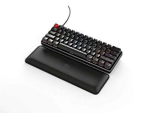 Glorious Gaming Wrist Pad/Rest - Compact - Stealth Edition - Mechanical Keyboards, Stitched Edges, Ergonomic | 12x4 inches | 0.7in/17mm Thick (GSW-75-STEALTH)