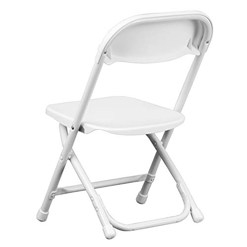Flash Furniture Timmy 10 Pack Kids White Plastic Folding Chair