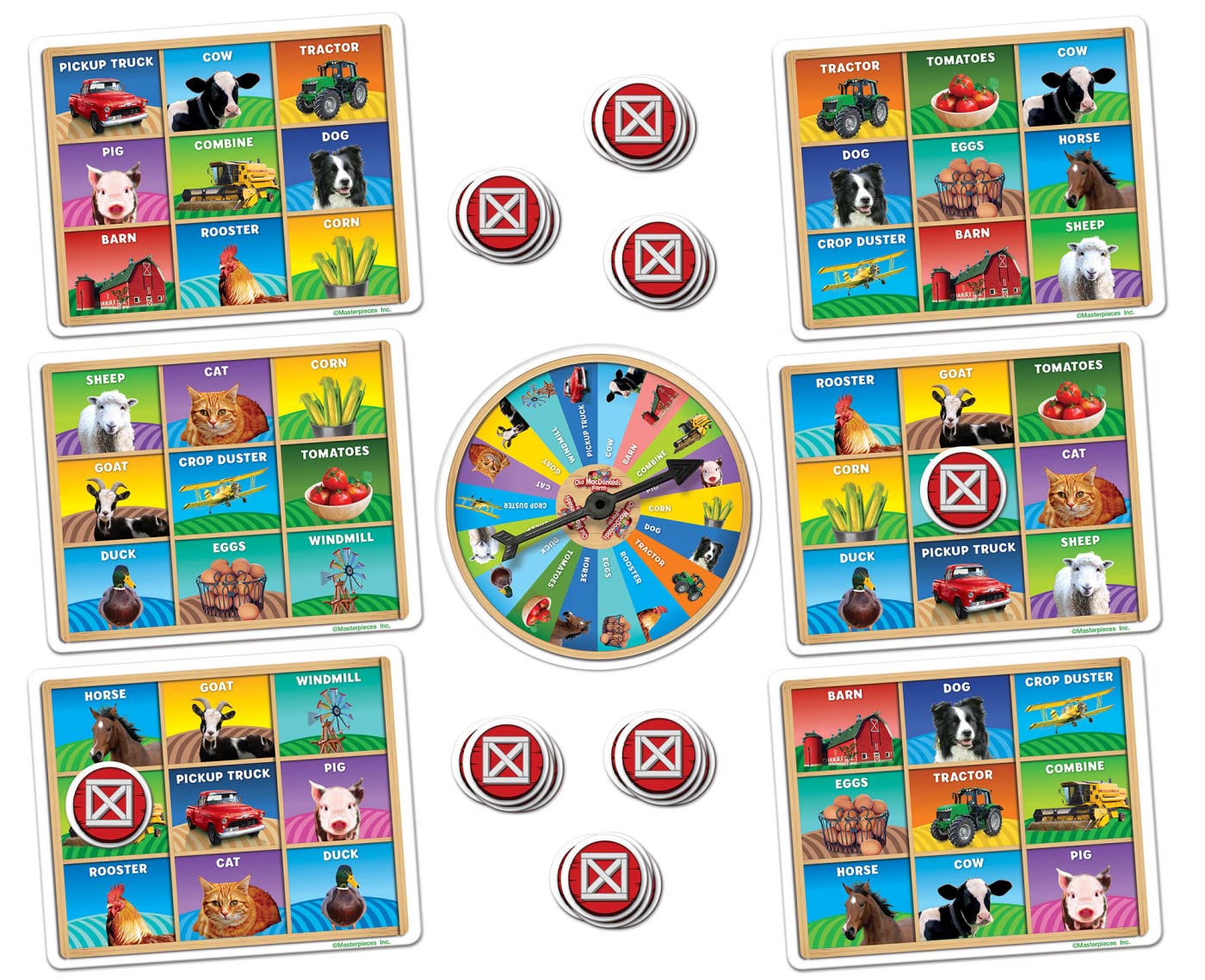 MasterPieces Kids Games - Old MacDonald's Farm Bingo Game