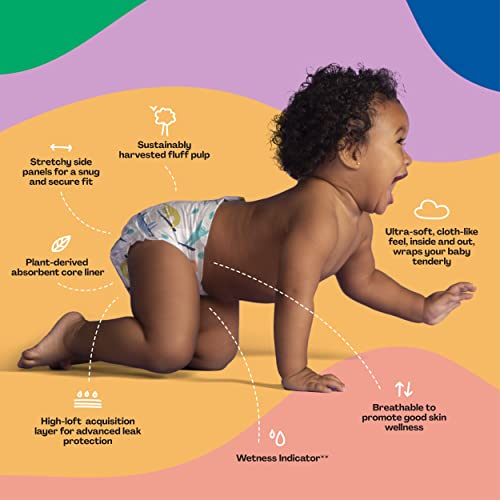 Hello Bello Baby Diapers - Size 1 - Sleepy Sloths - 35 Count (Pack of 4)