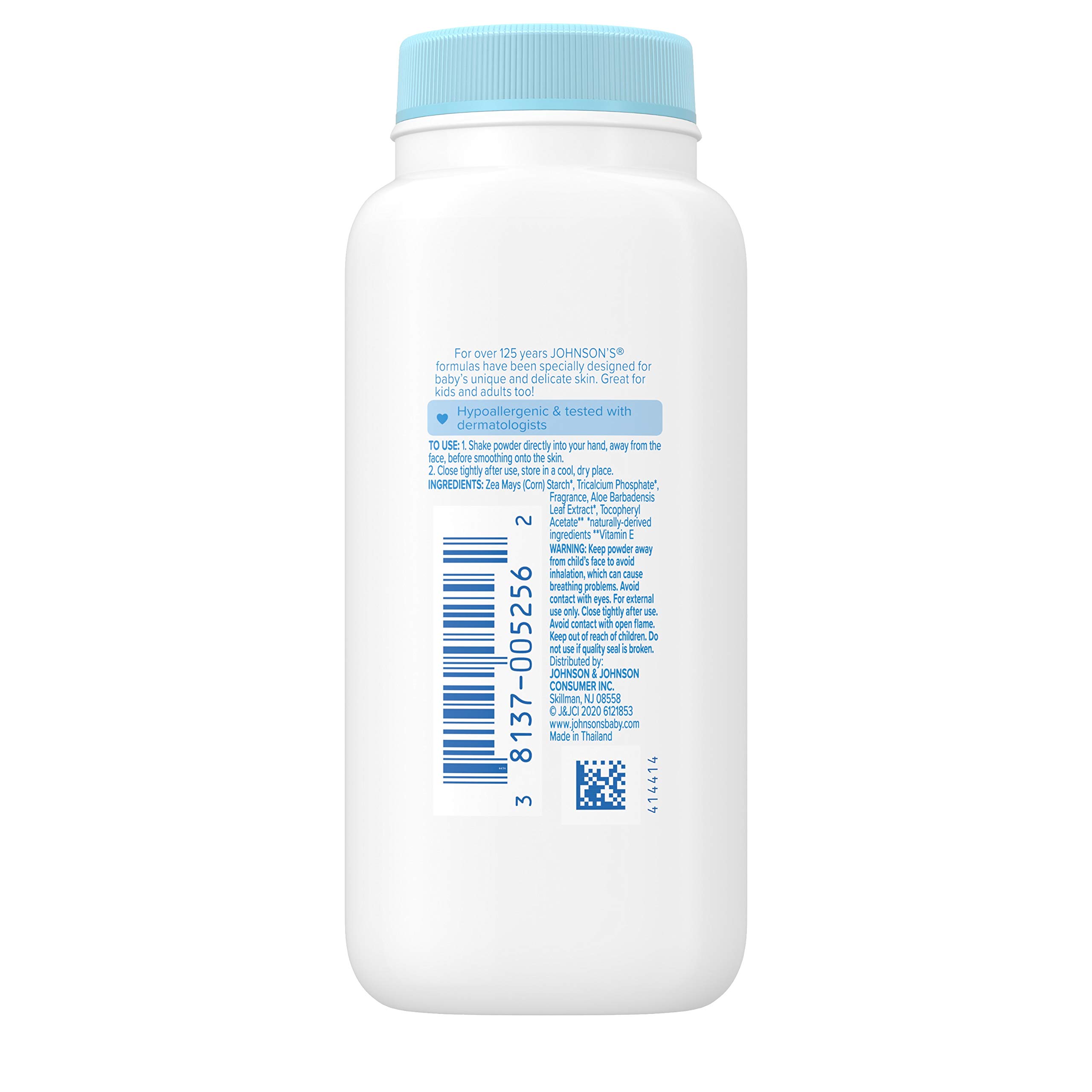 Pharmapacks Johnson's Talc Free Baby Powder Soothing Aloe & Vitamin E - 1.50 oz (Pack of 5)