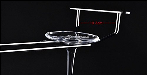 Happy Lifestyles Stainless Steel 1/2/3 Rails Cabinet Wine Glasses Rack 20" 2 rows