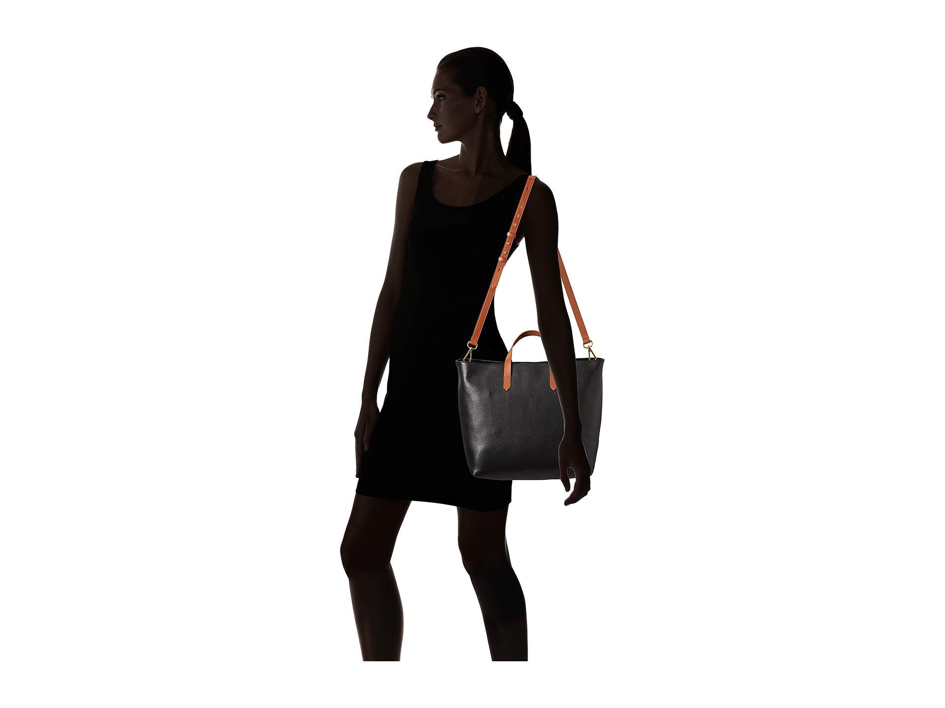 Madewell Women's The Zip-Top Transport Carryall, English Saddle, Tan, Brown, One Size