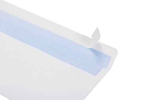 Office Deed 500#10 Envelopes SELF SEAL Business Envelope Windowless Design, Security Tint Pattern for Secure Mailing, Invoices, Statements & Legal Document Mailing Envelopes, 4-1/8 x 9-1/2"- White