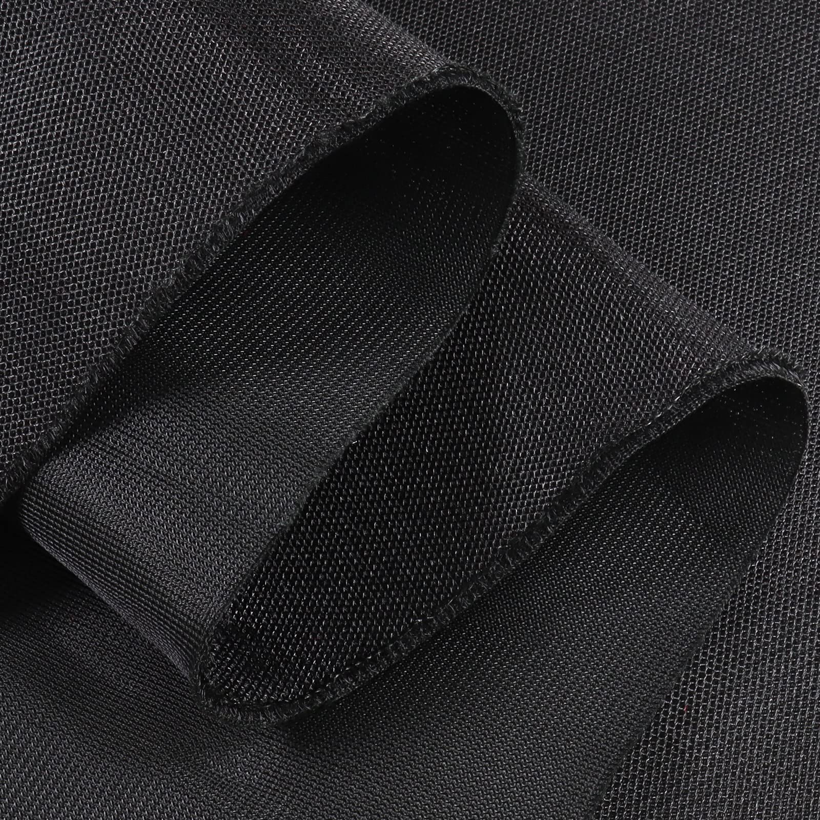 Breathable 3D Air Mesh Fabric,Light 3 Layers Sandwich Spacer Mesh Fabric, Apply to DIY Craft,Upholstery,Home Applications, Chair,Bags,Clothes,Shoes, Lining, 1yard/36"x56",Sold by The Yard (Black)