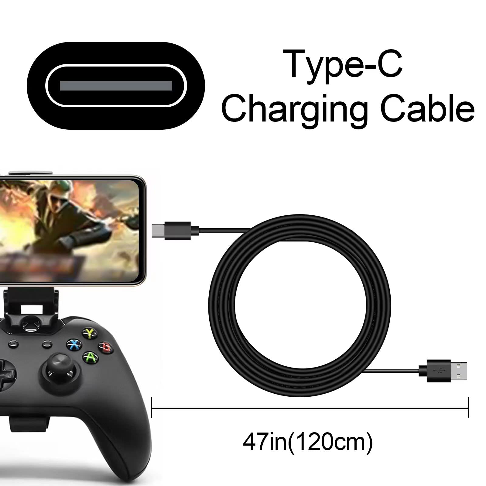 ANLINKSHINE Phone Controller Mount Gamepad Controller Phone Clip Foldable Clip Stand Compatible with Xbox ONE, Xbox ONE S Controller (Black)