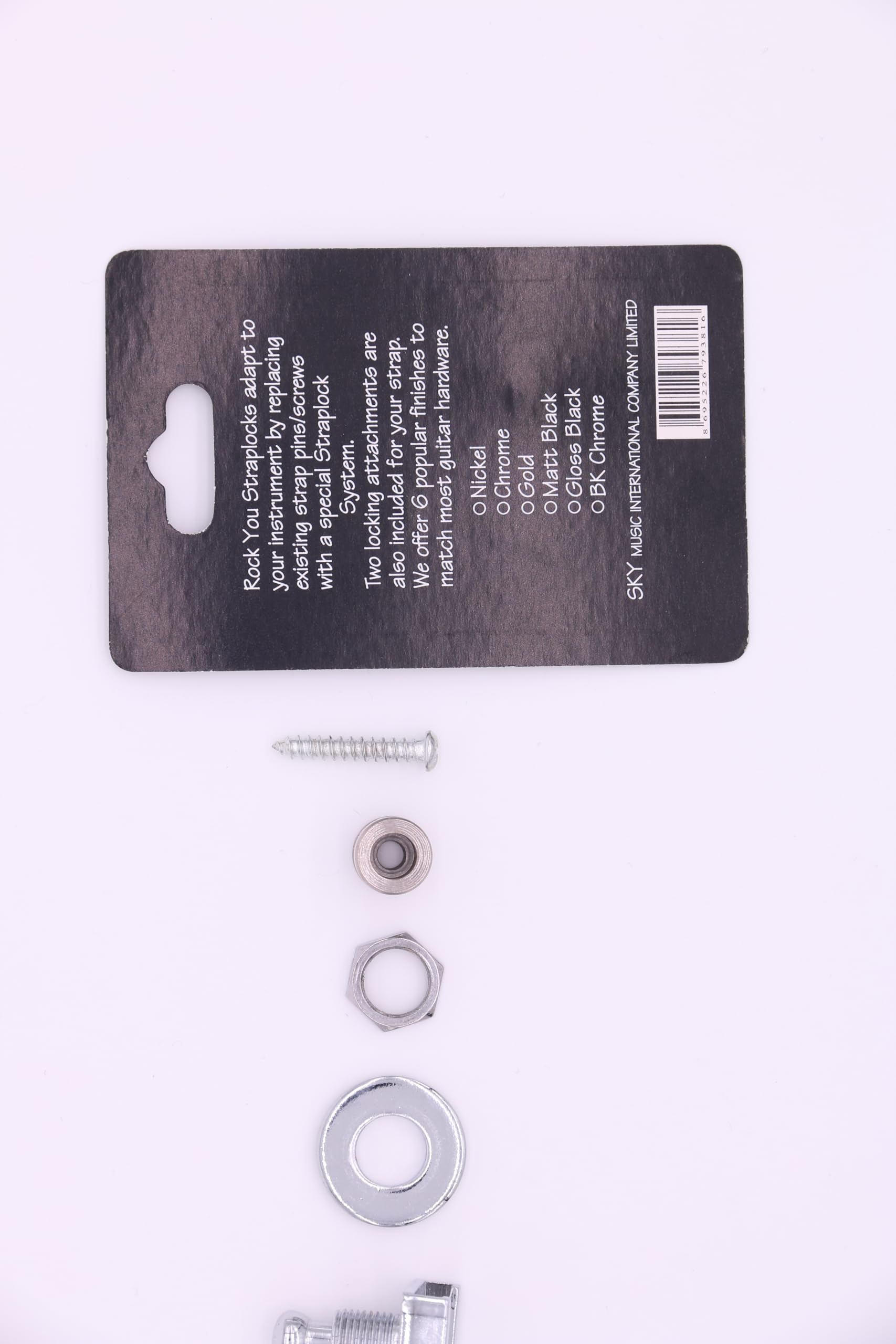 Guitar Strap Locks, Anwenk Premium Guitar Straplocks Quick Release Security Strap Locks Strap Retainer System,Silver (Pack of 2/ 1Pair)