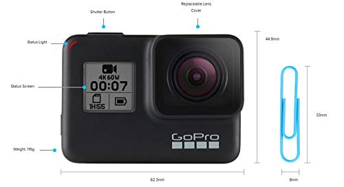 GoPro Hero7 Black — Waterproof Action Camera with Touch Screen 4K Ultra HD Video 12MP Photos 720p Live Streaming Stabilization