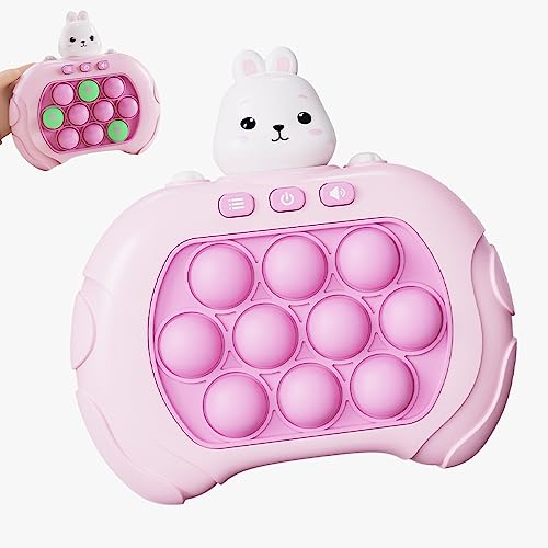 Fast Push Game, Pocket Game for Kids, Cool Pocket Game Kids, Pocket Game Console for Kids, Mini Portable, USB Rechargeable (Rabbit)