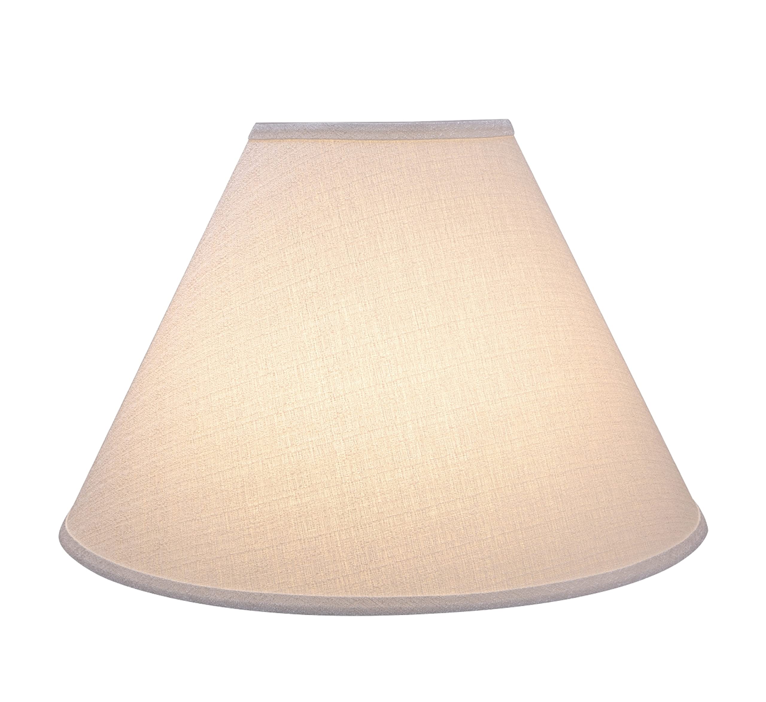 Aspen Creative 32773 Transitional Hardback Empire Shaped Construction Off White, 18" Wide (7" x 18" x 12 1/2") Spider Lamp Shade