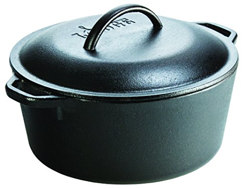 Lodge Seasoned Cast Iron 5 Piece Bundle. 10.5" Griddle, 8" Skillet, 10.25" Skillet, 10.25" Dutch Oven, and 10.25" Lid