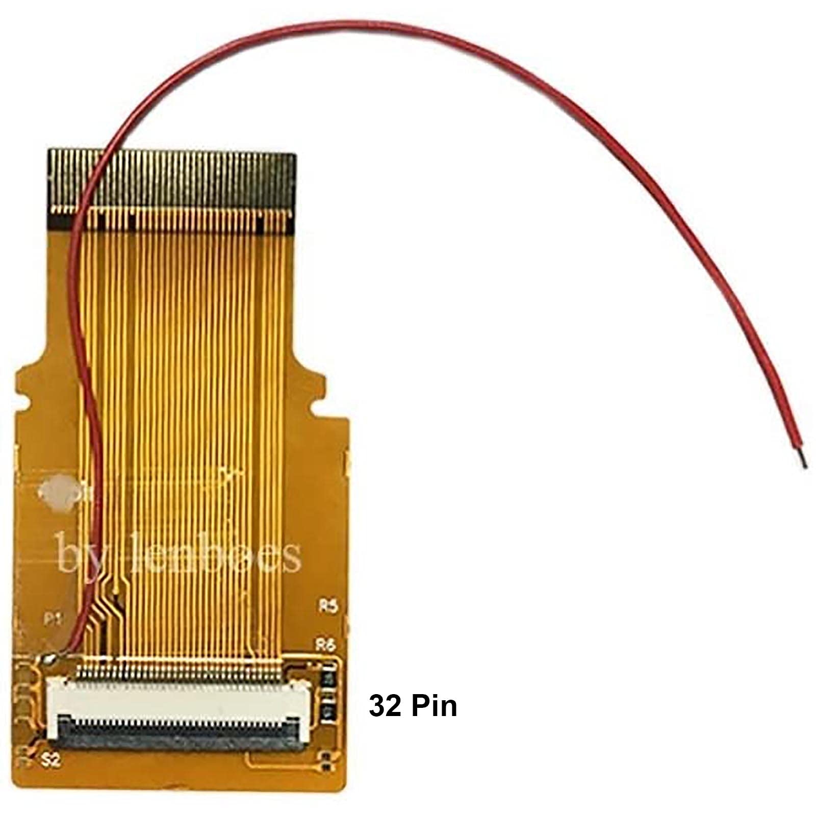 Lenboes MOD LCD Screen Backlight Kit Replacement for Gameboy Advance GBA SP AGS-101 Backlit Screen Set Includes 32 Pin, 40 Pin Cable and Glass Screen Lens Panel