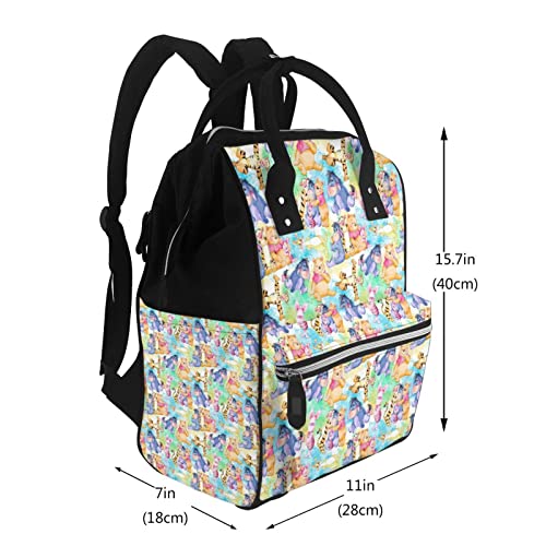 Jeezhub Bear Donkey Bear Pig Diaper Bag Mummy Backpack Portable Multifunction Cute Travel Backpack for Woman