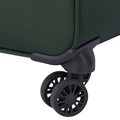 DELSEY Paris Sky Max 2.0 Softside Expandable Luggage with Spinner Wheels, Green, Checked-Medium, 24 Inch