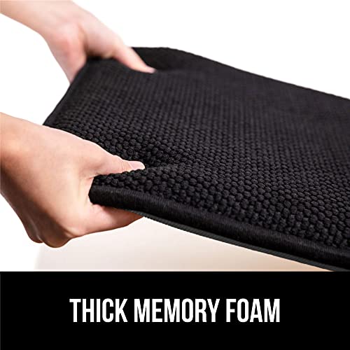 Gorilla Grip Memory Foam Chair Cushions, Comfortable Pads for Dining Room, Kitchen Table, Office Chairs, Stay in Place Backing, Comfortable Microfiber Seat Pad Cushion, Set of 4, 16x16, Black