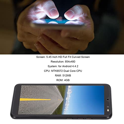 GOWENIC 5.45-inch M12 Uitra HD Smartphone, Ram512mb/4Gb, Dual SIM Dual Standby, 0.3MP Camera/2MP Rear Camera, for WCDMA 850/2100, for GSM 850/900/1800/1900, for Android 4.4.2, 3Color Options(Gray)
