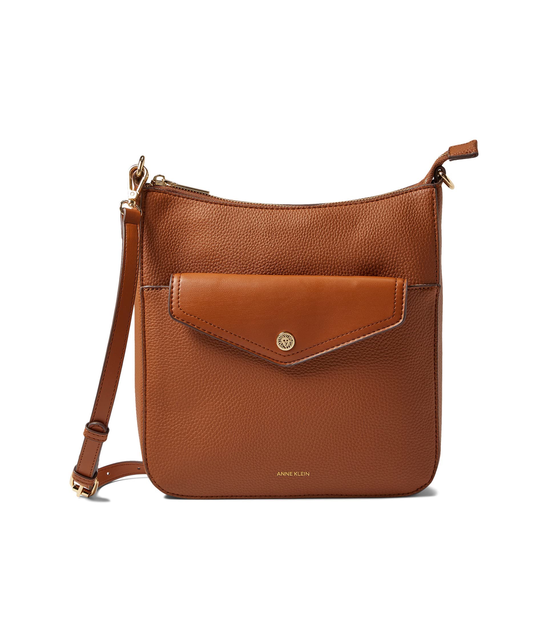 Anne Klein 2 for 1 n/s Crossbody w/Logo Pouch, Saddle/Saddle/Tonal AK Bias Saddle