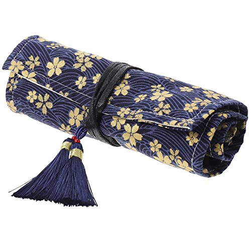 Milisten Crochet Hook Case Roll Up Bag Holder Foldable Knitting Storage Bag Pencil Holder Crochet Hooks Organizer for Crochet Accessories, 39.5X18cm