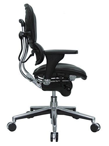 Eurotech Seating Ergohuman Leather Swivel Chair, Black (Mid Back)