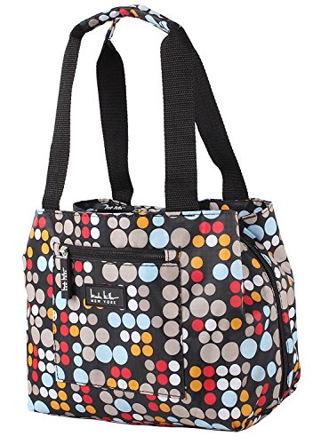 Nicole Miller Insulated Lunch Bag Tote –Open Cooler Ice Bag Lunch Box for Food with Drink Bottle Holder for Women, Men, Picnic, Boating, Beach, Fishing & Work(Bangles Red)