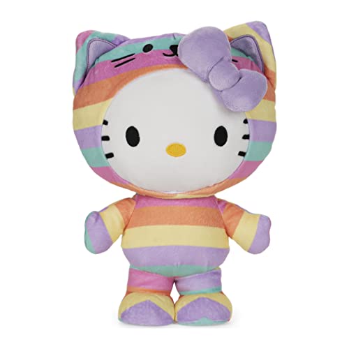 GUND Sanrio Hello Kitty Rainbow Outfit Plush, Premium Stuffed Animal for Ages 1 and Up, 9.5â, Rainbow