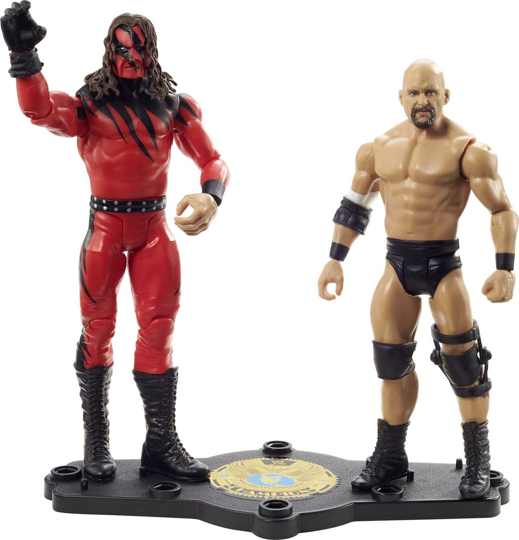 Mattel WWE “Stone Cold” Steve Austin vs Kane Championship Showdown 2-Pack 6-inch Action Figures Monday Night RAW Battle Pack for Ages 6 Years Old & Up