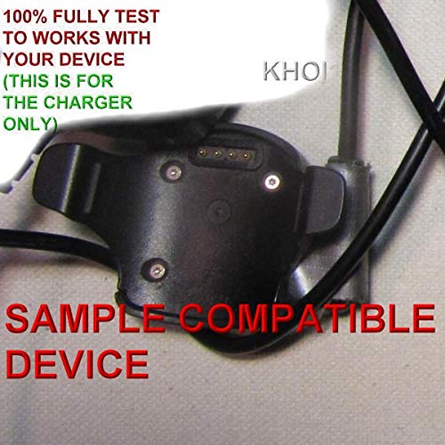 KHOI1971 CAR Charger Adapter Compatible with Garmin RINO Grey Black-Trim 530HCX 530 (Round Power TIP Connector -USE with The Battery Clip