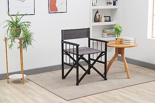 GQHNLUP Folding Beach Chair, Outdoor Camping Chair Modern Comfortable Leisure Folding Chair(Dark Grey)