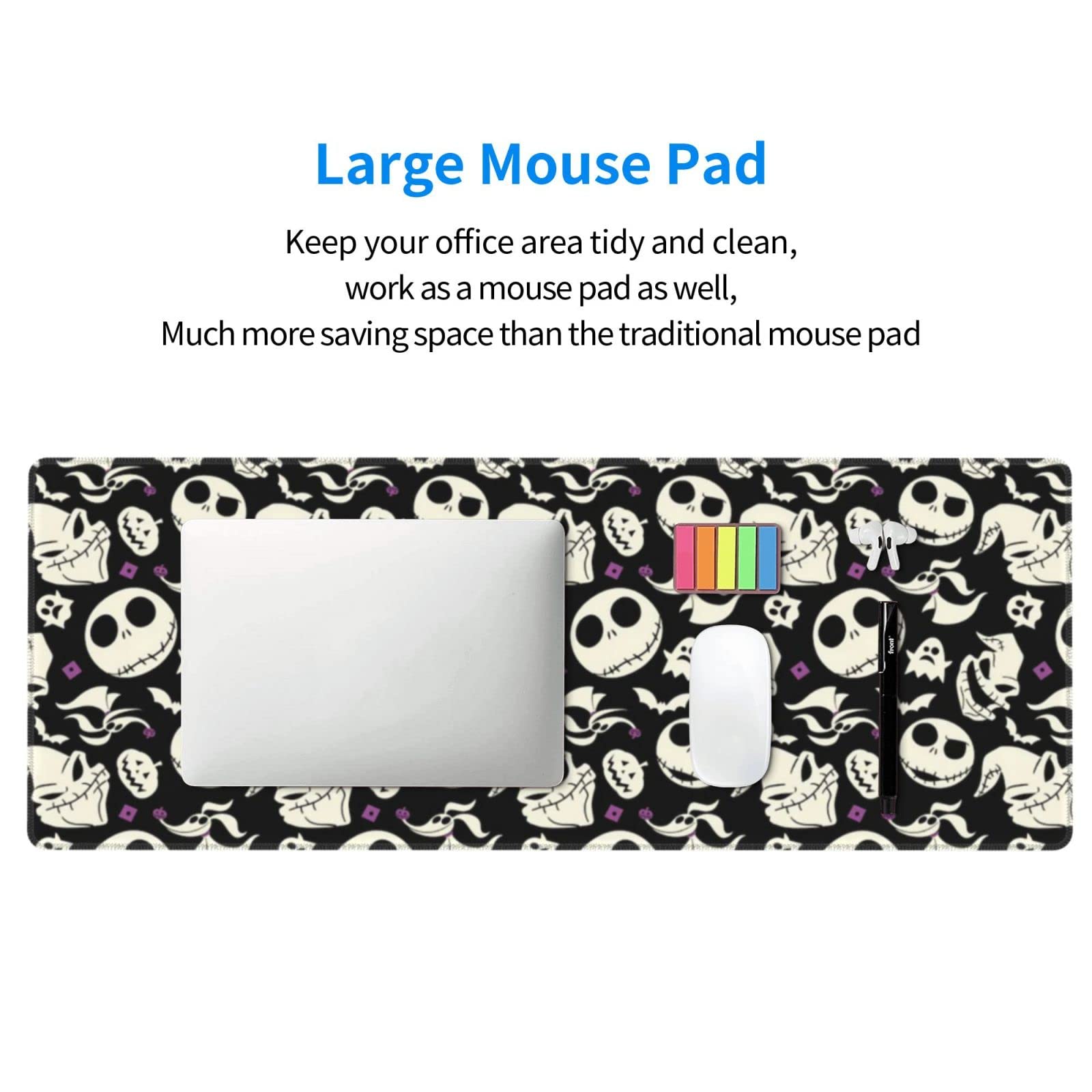 Before Christmas Mouse Pad Non-Slip Rubber Bottom Mouse Pad for Computer 11.8 X 31.5 Inch Long Mouse Pad