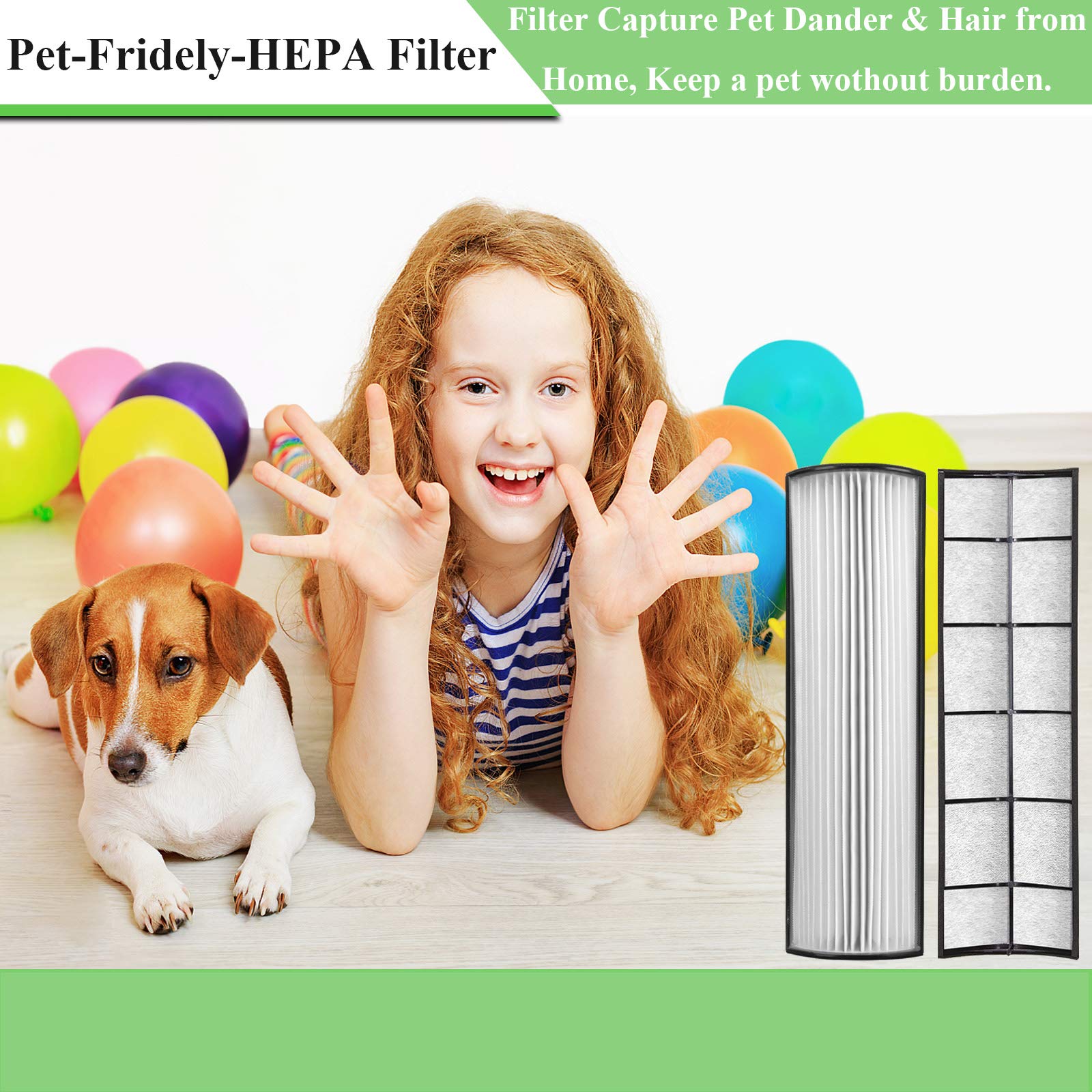 Gxcdizx 2 Pack TPP440 Replacement HEPA Filter Compatible with Therapure TPP440, TPP540, TPP640, TPP640S, Compared to Part # TPP440F