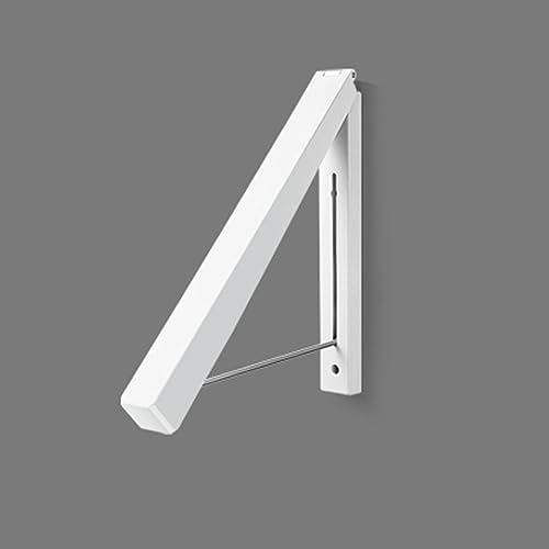 FECAMOS Laundry Hanger, Clothes Drying Rack White Rugged Punch Free Installation Folding Space Saving for Office (1Pcs)