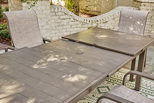 Signature Design by Ashley Beach Front Contemporary Outdoor Dining Extension Table, Light Brown