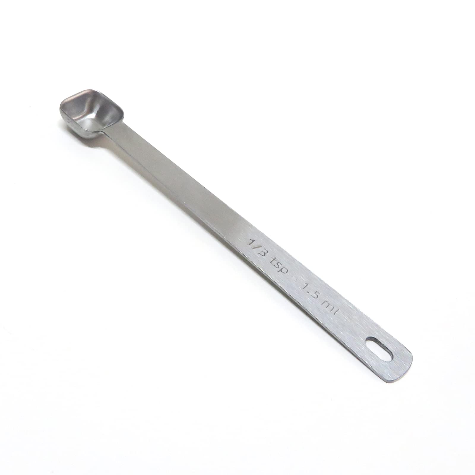 BERYLER 1/3 Teaspoon(1/10 Tbsp | 1.5 mL | 1.5 cc | 0.05 oz) Single Measuring Spoon, Small Measuring Spoon Only, Individual Tiny Measuring Spoons, Stainless Steel Mini Measuring Spoons (Square Bowl)