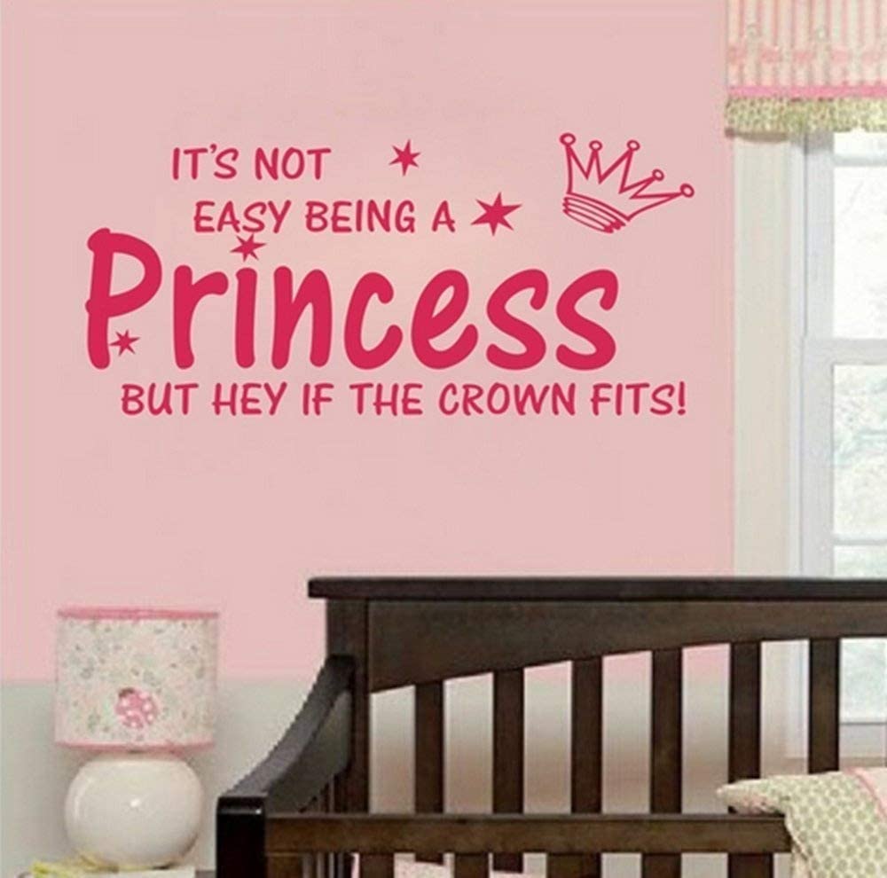 NOT Easy Being A Princess Girl Wall Quote Sticker Graphic Vinyl Home Kid dƩcor