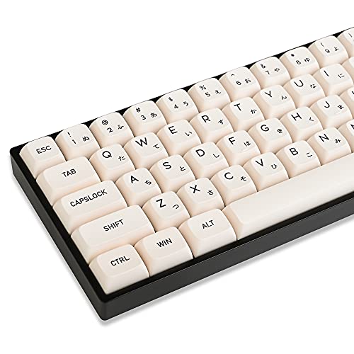 GTSP XDA Honey Milk Keycaps PBT Japanese Bee keycap 140-Key Set for Cherry MX Covers Fullsize 60% 65% 75% Keyboard(XDA/Honey Milk)