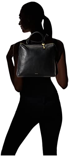 Fossil Women's Parker Eco Leather Convertible Large Backpack Purse Handbag, Black (Model: ZB1515001)