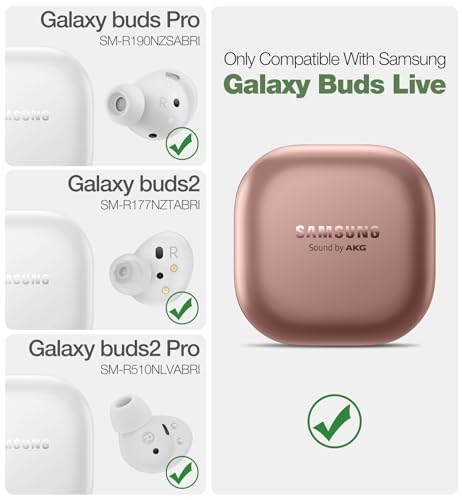 Dexnor Compatible with Samsung Galaxy Buds 2 Pro Case(2022)/Galaxy Buds 2 Case(2021)/ Galaxy Buds Live Case(2020)/ Galaxy Buds Pro Case(2021) Clear Hard PC & Silicone 360 Full Body Case- Pink