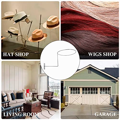 GrliTra Set of 4 Metal Hat Holder Wall Mounted Hat Rack for Baseball Cap or Cowboy Hat Rack Storage, Wigs Organizer Display Racks Cowboy Hat Rack Ball Wall Mounted Multifunctional Rack