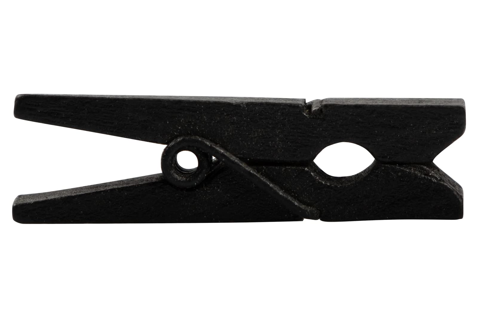 JAM PAPER Wood Clip Clothespins - Standard - 1 3/8 Inch - Black - 20 Clothes Pins/Pack