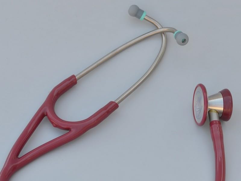 Kila Scopes Bell Stethoscope - Professional Dual Head Bell Cardiology & Diagnostic Stethoscope for Doctors and Nurses - with Accessories K770 Burgundy