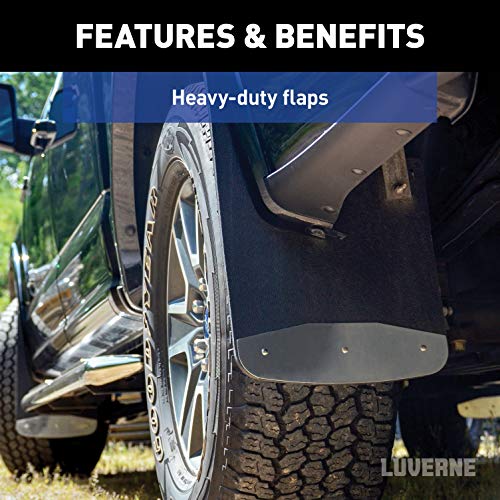 LUVERNE 250233 Front or Rear 12-Inch x 23-Inch Textured Rubber Mud Guards, Select Dodge Ram 1500, 2500, 3500