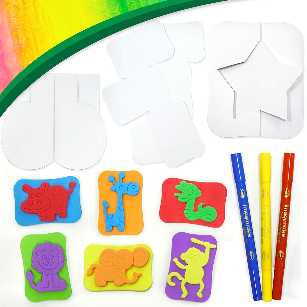 Imagimake Stamp Art Jungle | Easter Crafts for Kids Ages 3-5 | Easter Basket Stuffers for Toddler | Easter Toys | Easter Gifts for Toddlers | Easter Gifts for Girls & Boys 3, 4, 5, 6, 7, 8 Years