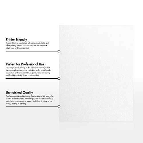 LUXPaper 8.5" x 11" Cardstock | Letter Size | Crystal Metallic | 105lb. Cover (192lb. Text) | 50 Qty