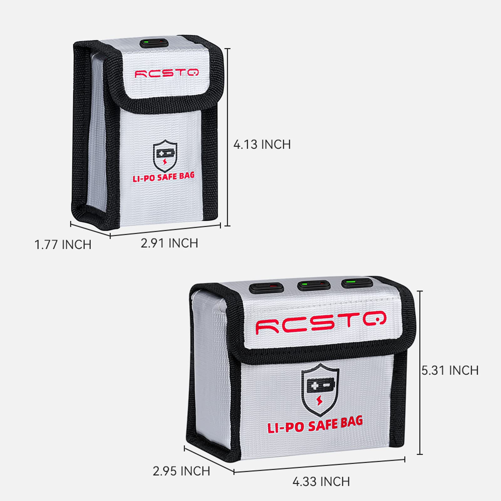 Antianxia Mini 3 Pro Lipo Battery Safe Bag Fireproof Explosion-Proof, Fire Retardant Lipo Bags, Batteries Charge Protector Bag,for DJI Mini 3 Pro Accessories (135x110x75mm)
