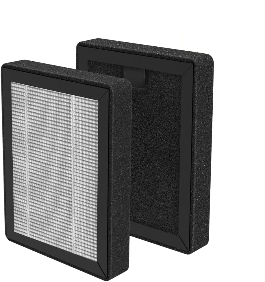 JASENG LV-H128-RF True HEPA Filter Replacement Compatible for LEVOIT LV-H128 Air Purifier, H13 True HEPA Filter of 3 Stage Filtration System (2 Pcs)