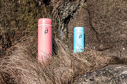 Grunwerg HCF-200P Vacuum Insulated Drinkpod Capsule Flask, Stainless Steel, Pink, 200ml