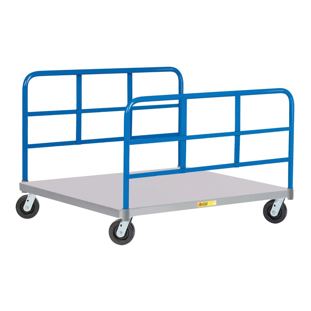 Little Giant PDS48-6PH2FL-2H Pallet Dolly with Double End Rack and Dual Floor Locks, 3600lbs Load Capacity, 48" Width, 48" Length