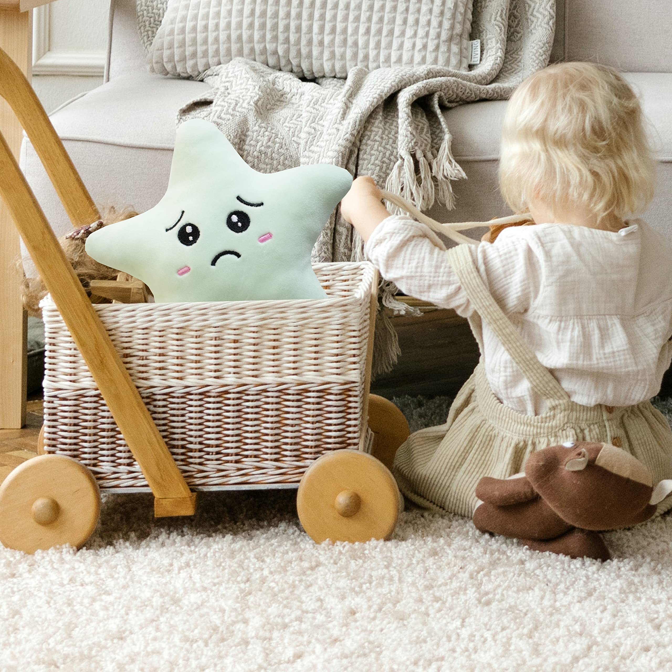 KINREX Star 2 Sides Plush Stuffed Toy - Kid Stuffed Star Toy - Measures 6" β 15.2 cm.
