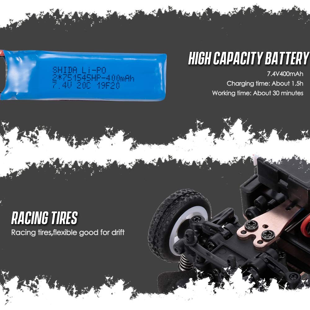 GoolRC WLtoys K989 RC Car, 1/28 Scale 2.4G Remote Control Car, 4WD 30KM/H High Speed RC Race Car Drift Car for Kids